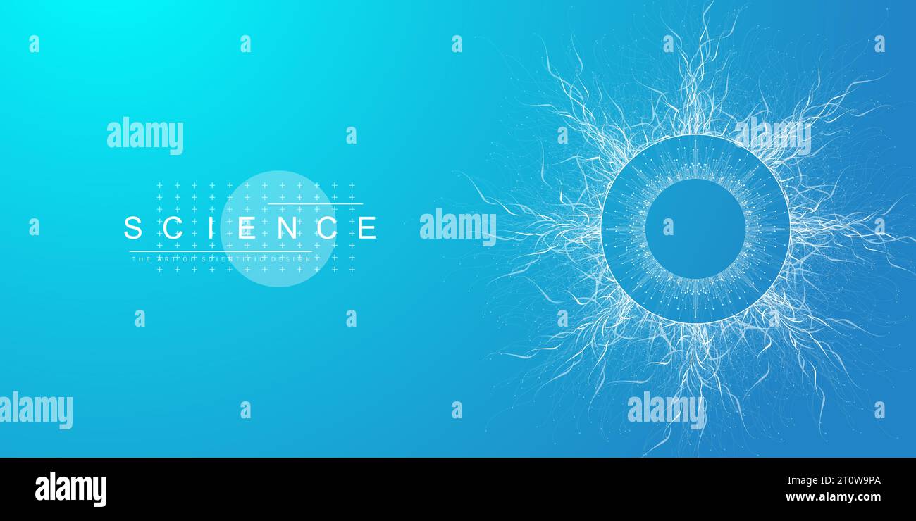 Molecular abstract structure background. Scientific vector illustration ...