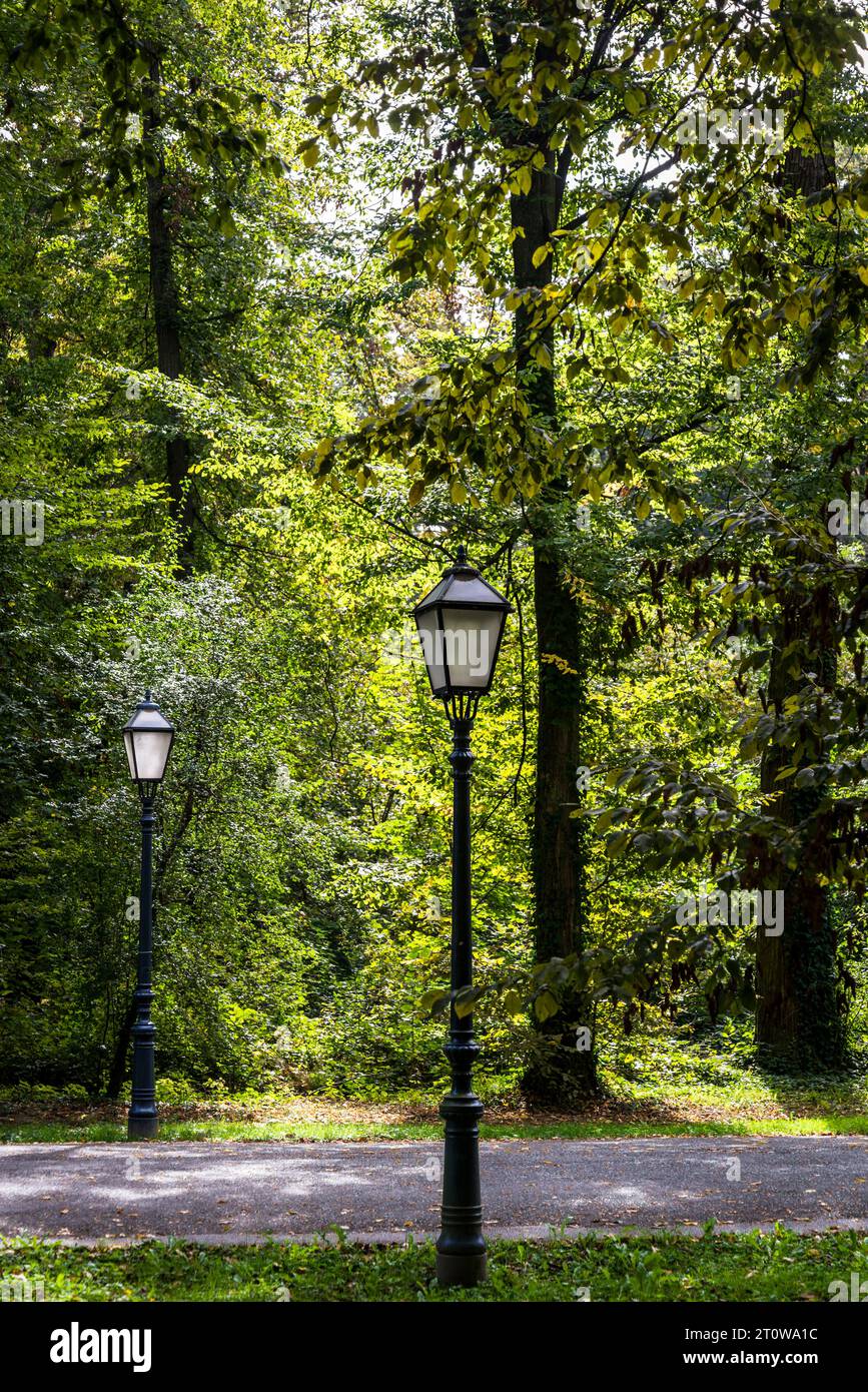 Central promenade - perivoj, Maksimir Park, the oldest public park ...