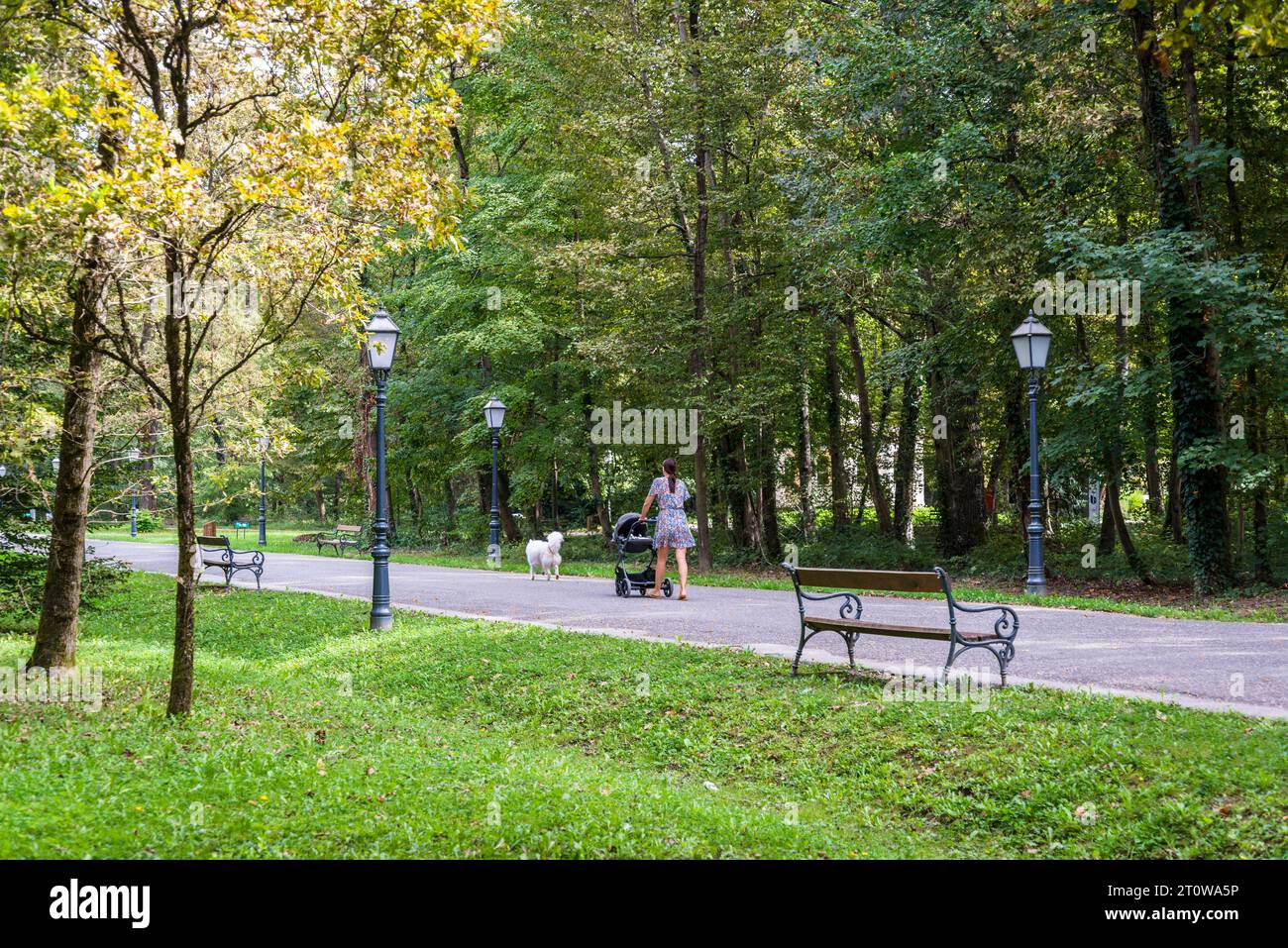 Central promenade - perivoj, Maksimir Park, the oldest public park ...