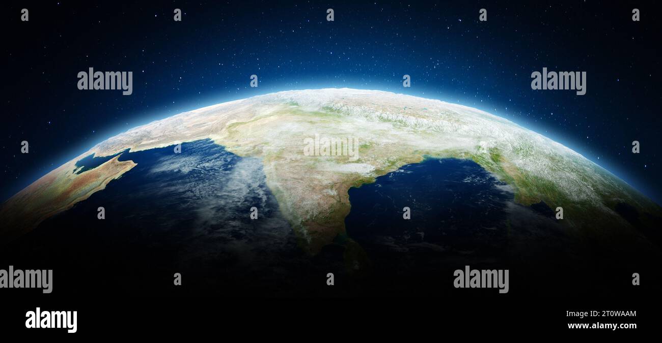 India - planet Earth. Elements of this image furnished by NASA. 3d ...