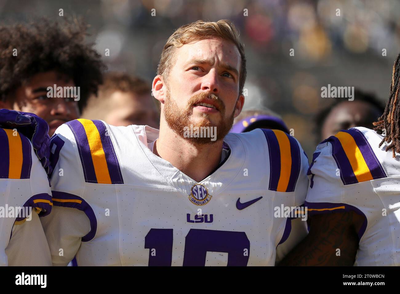 COLUMBIA, MO - OCTOBER 07: LSU Tigers punter Jay Bramblett (19) after ...