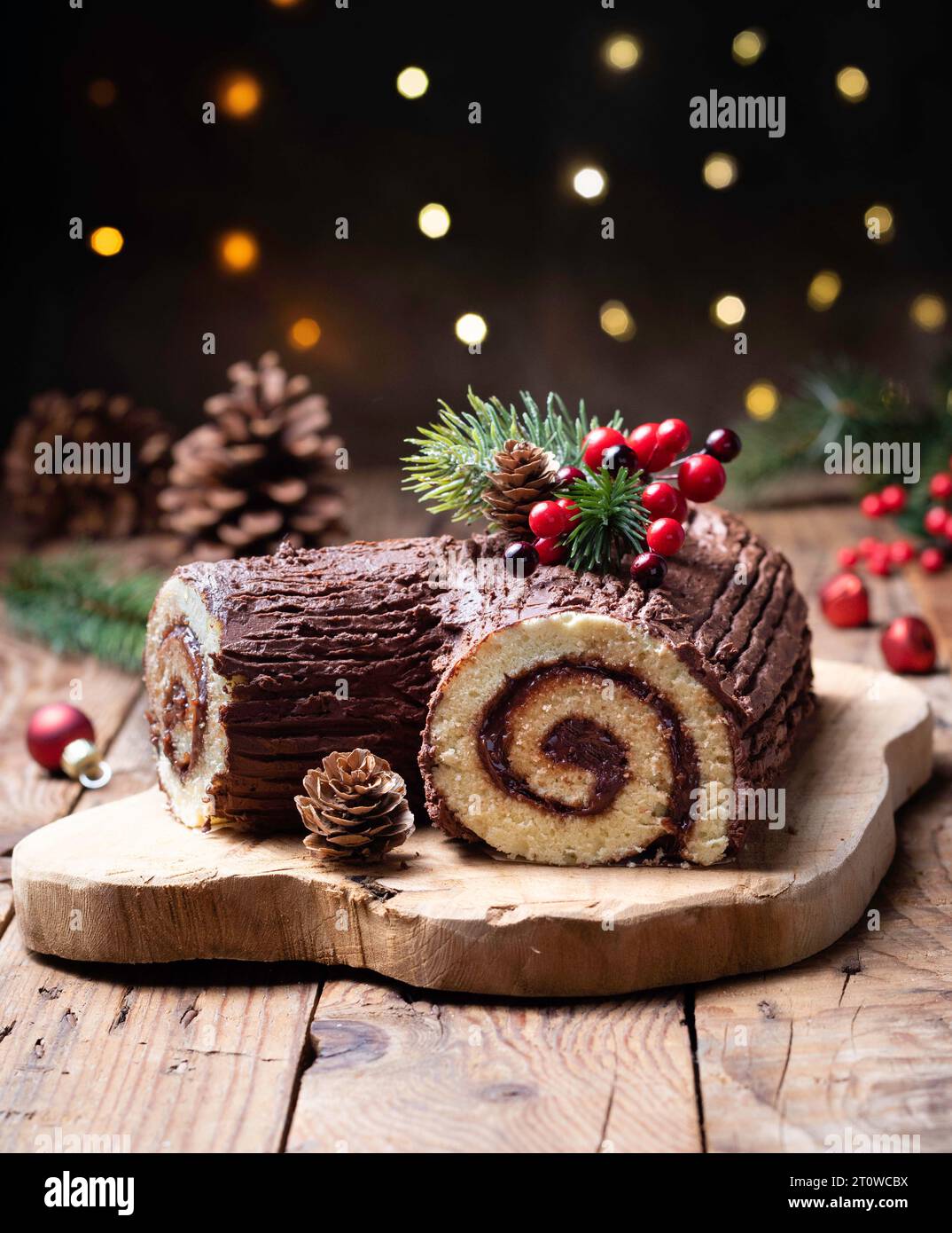 Buche de Noel Stock Photo - Alamy