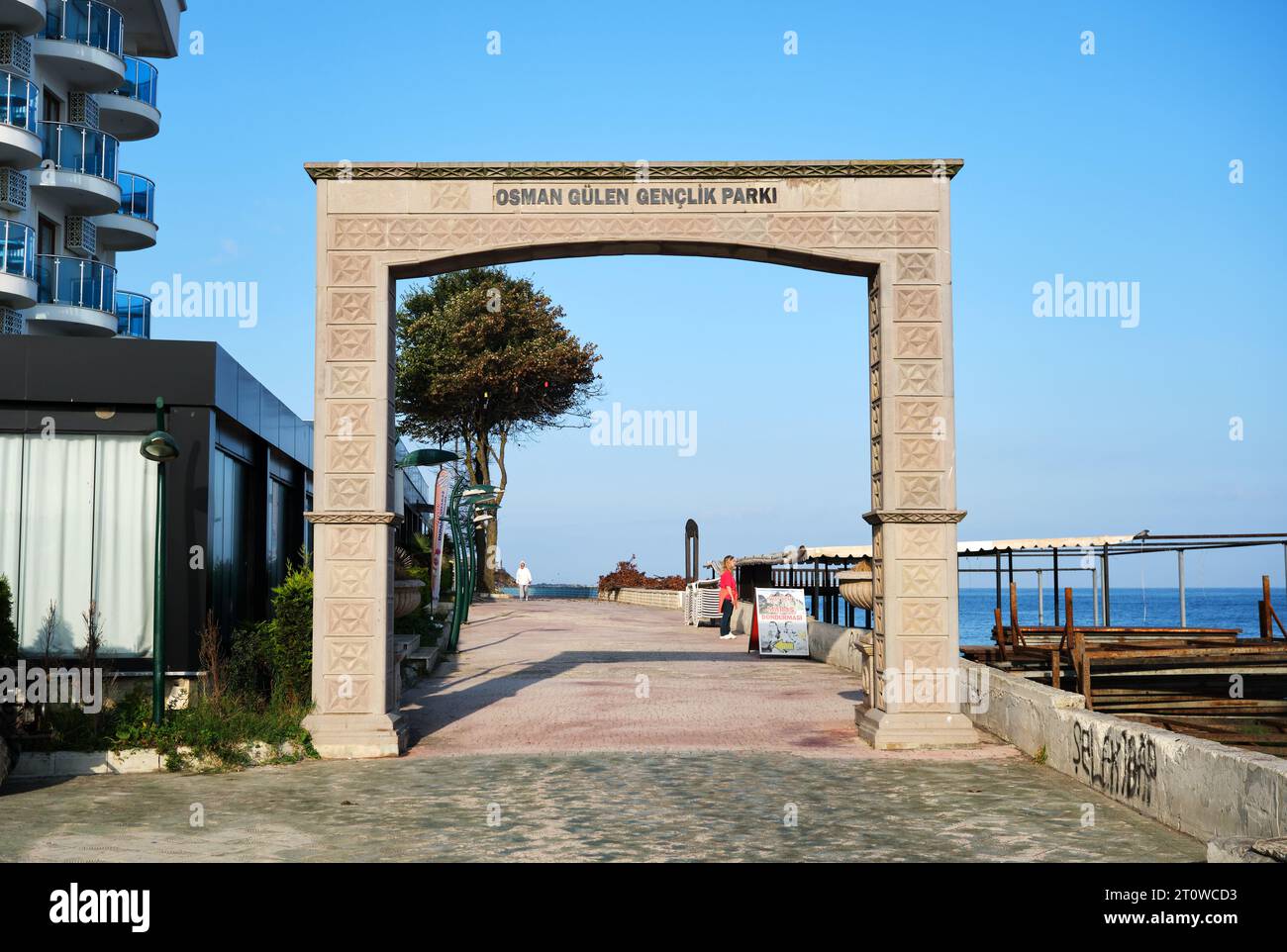 September, 2023 - Akcakoca, Turkey: The stone entrance of Osman Gulen ...