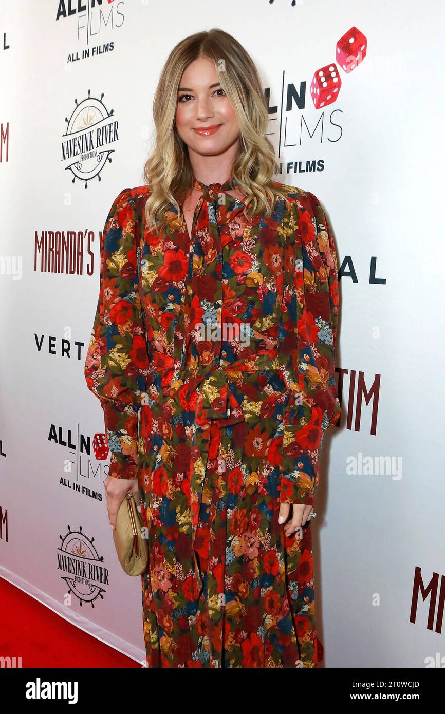 LOS ANGELES - OCT 5: Emily VanCamp at the Miranda's Victim Screening at ...