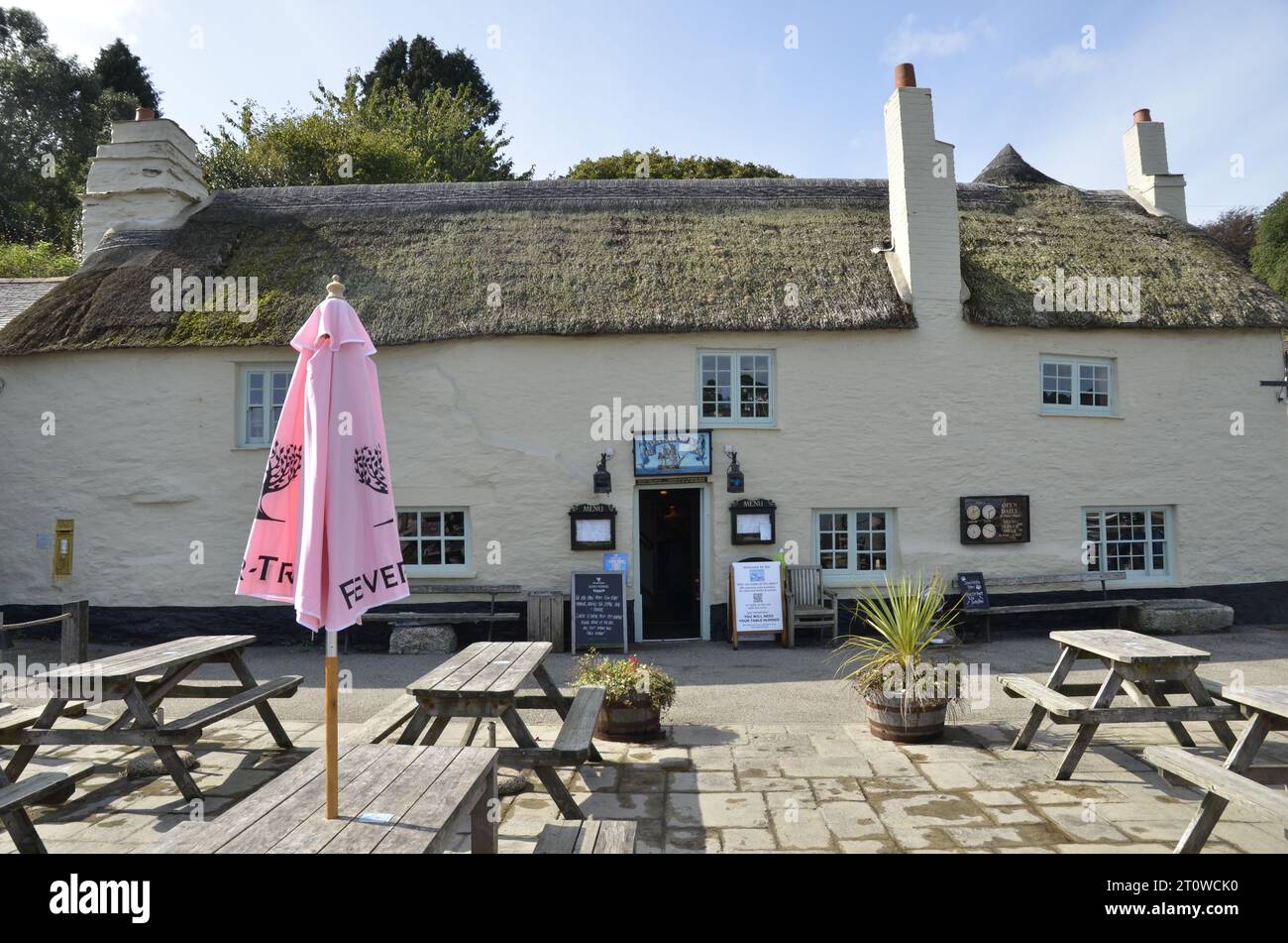 The view from the Pandora Inn at Restronguet Creek in Cornwall. Parts ...
