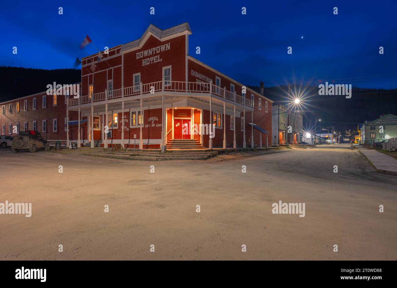 Dawson City, Yukon, Canada – October 05, 2023: Exterior of the historic ...
