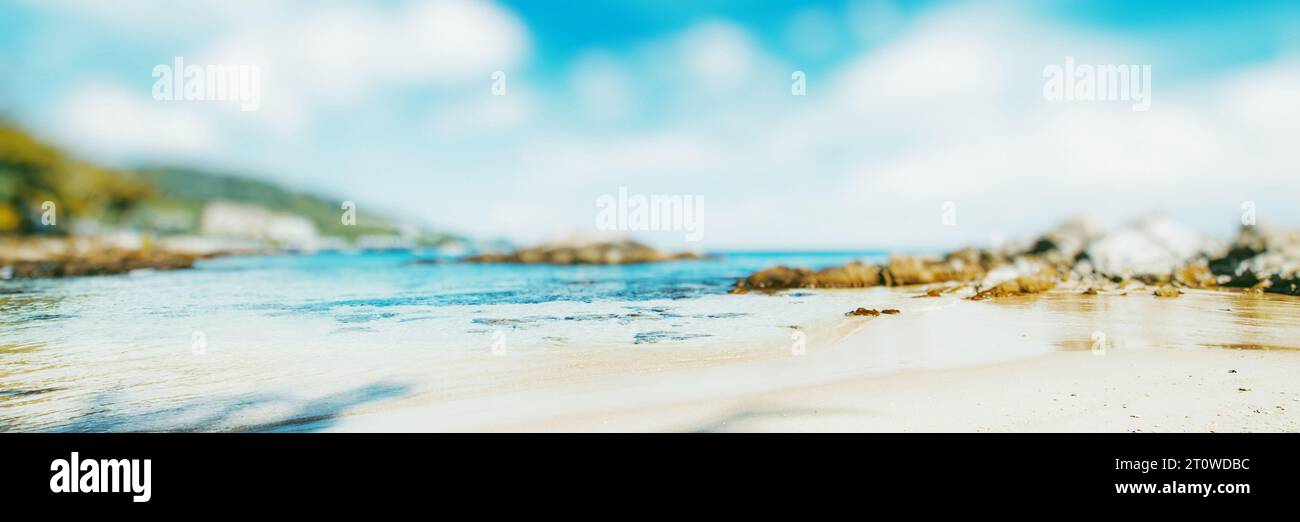 Tropical blur panorama, ocean beach Stock Photo - Alamy