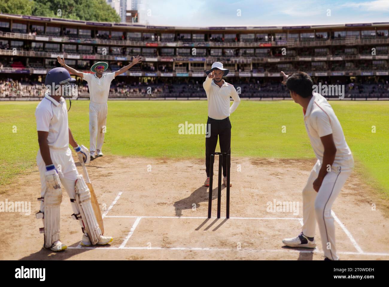 Cricket player umpire hi-res stock photography and images - Alamy