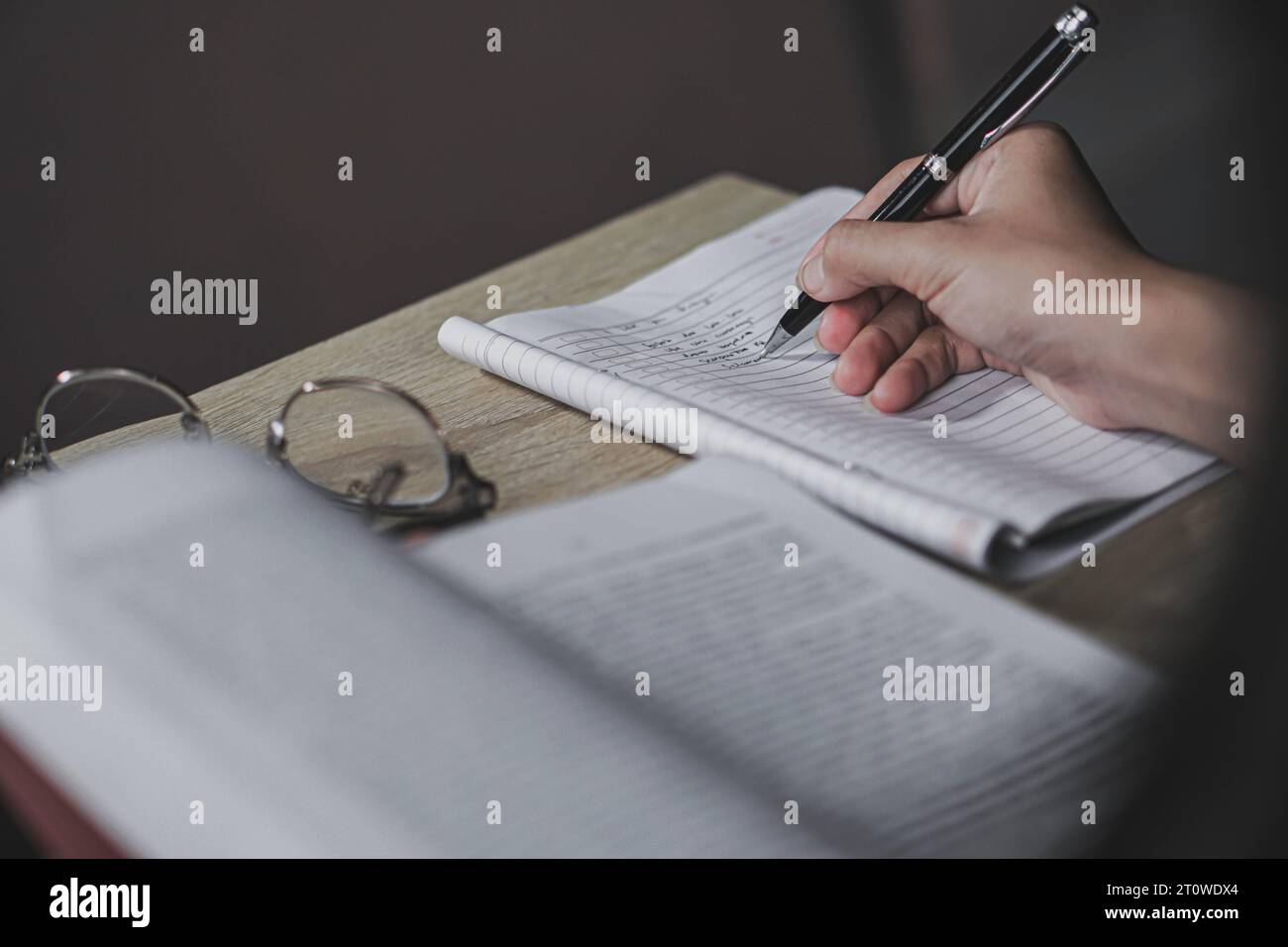 Girl writing diary hi-res stock photography and images - Alamy