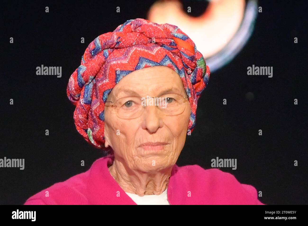 Emma Bonino attends the third episode of Rai tv program Belve at ...