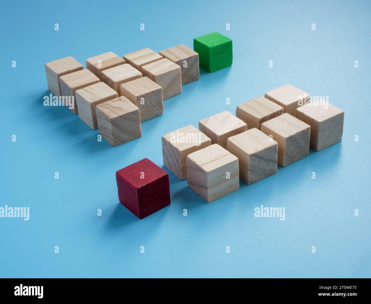 Types of company management made from cubes. Manager or leader Stock ...