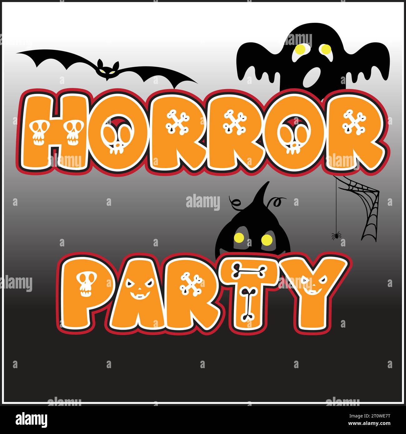 Halloween Horror Party Invitation Design Stock Vector Image & Art - Alamy