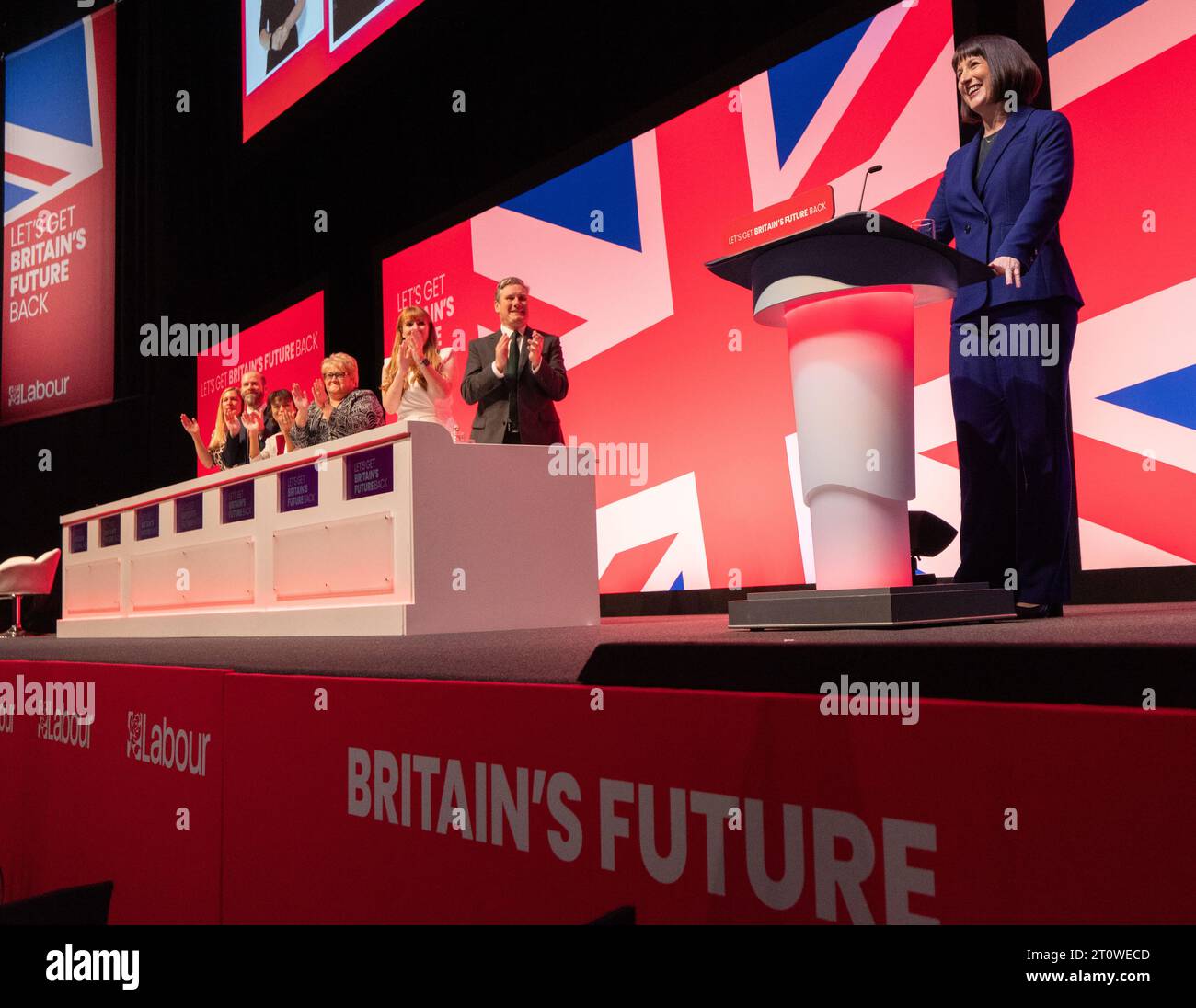 Rachel Reeves, (Shadow Chancellor of the Exchequer) receives applause ...