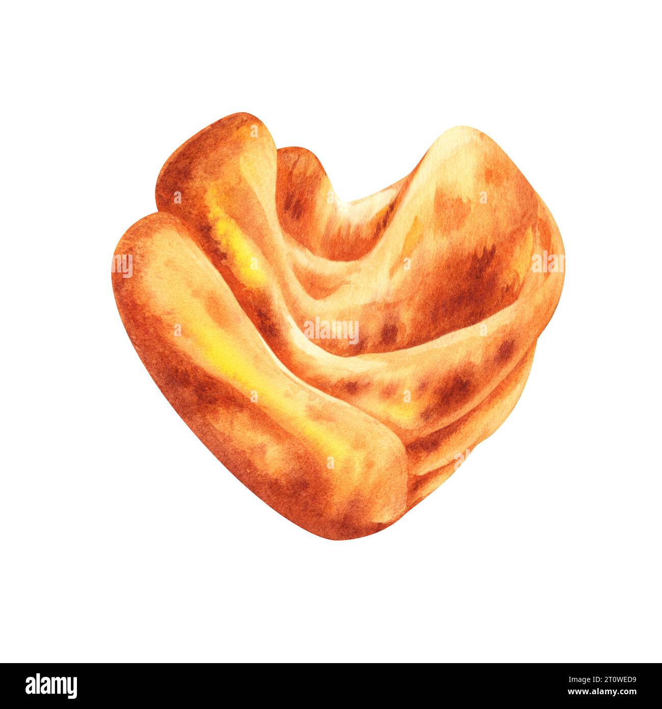 Watercolor heart shaped amber for horoscope, sacred health, alchemy ...