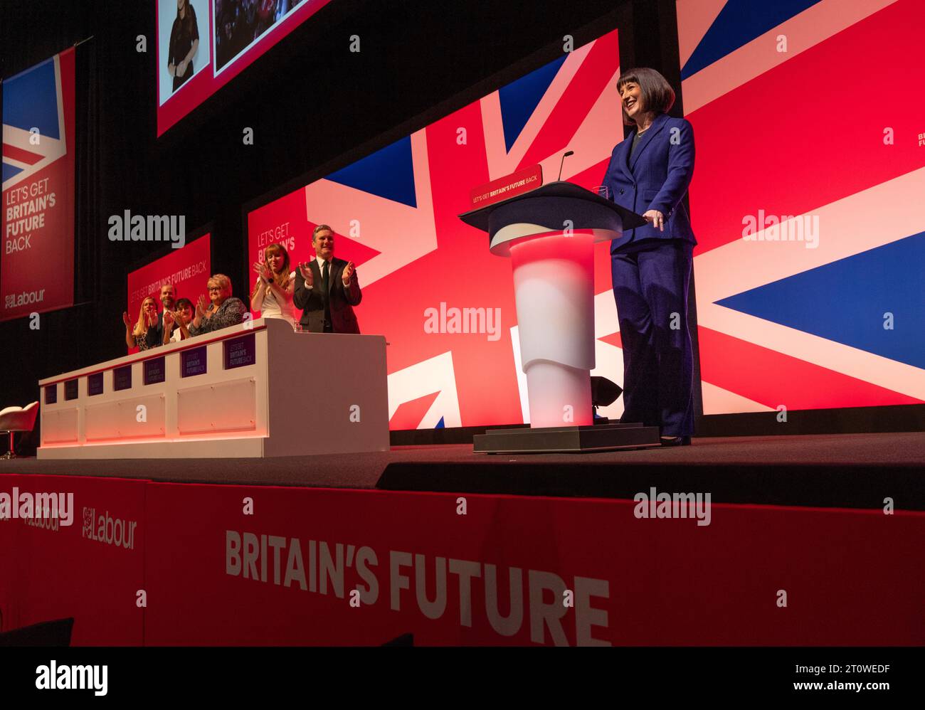 Rachel Reeves, (Shadow Chancellor of the Exchequer) receives applause ...