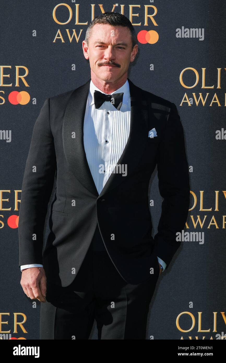 Luke Evans photographed during the arrivals for the Olivier Awards at ...