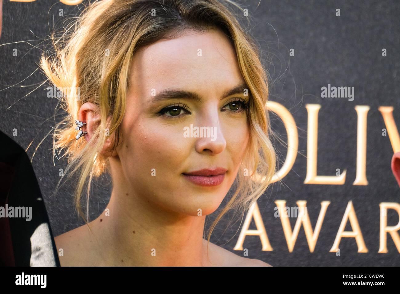 Jodie Comer photographed during the arrivals for the Olivier Awards at ...