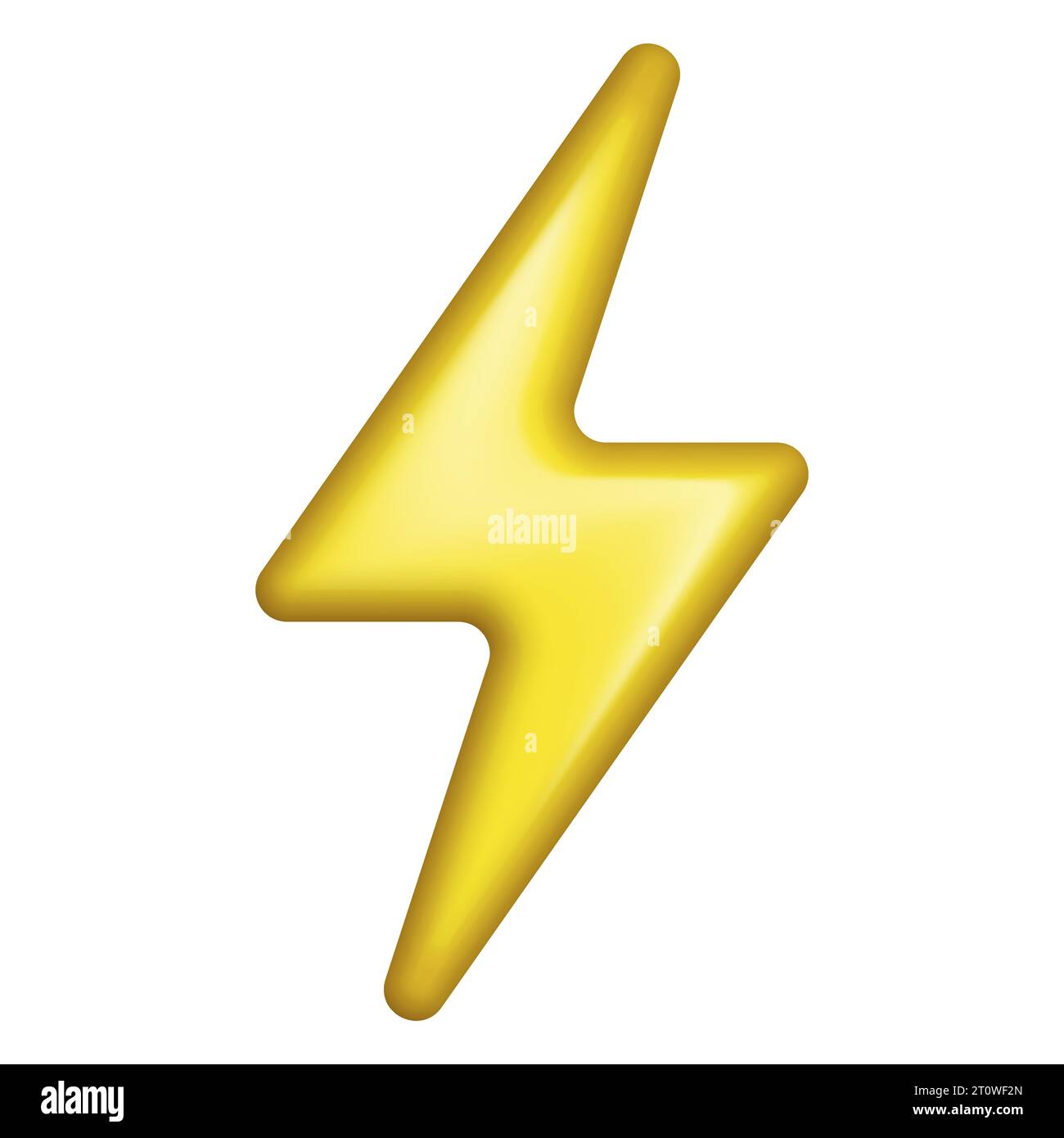 3d Realistic Lightning bolt isolated on white background. Vector ...