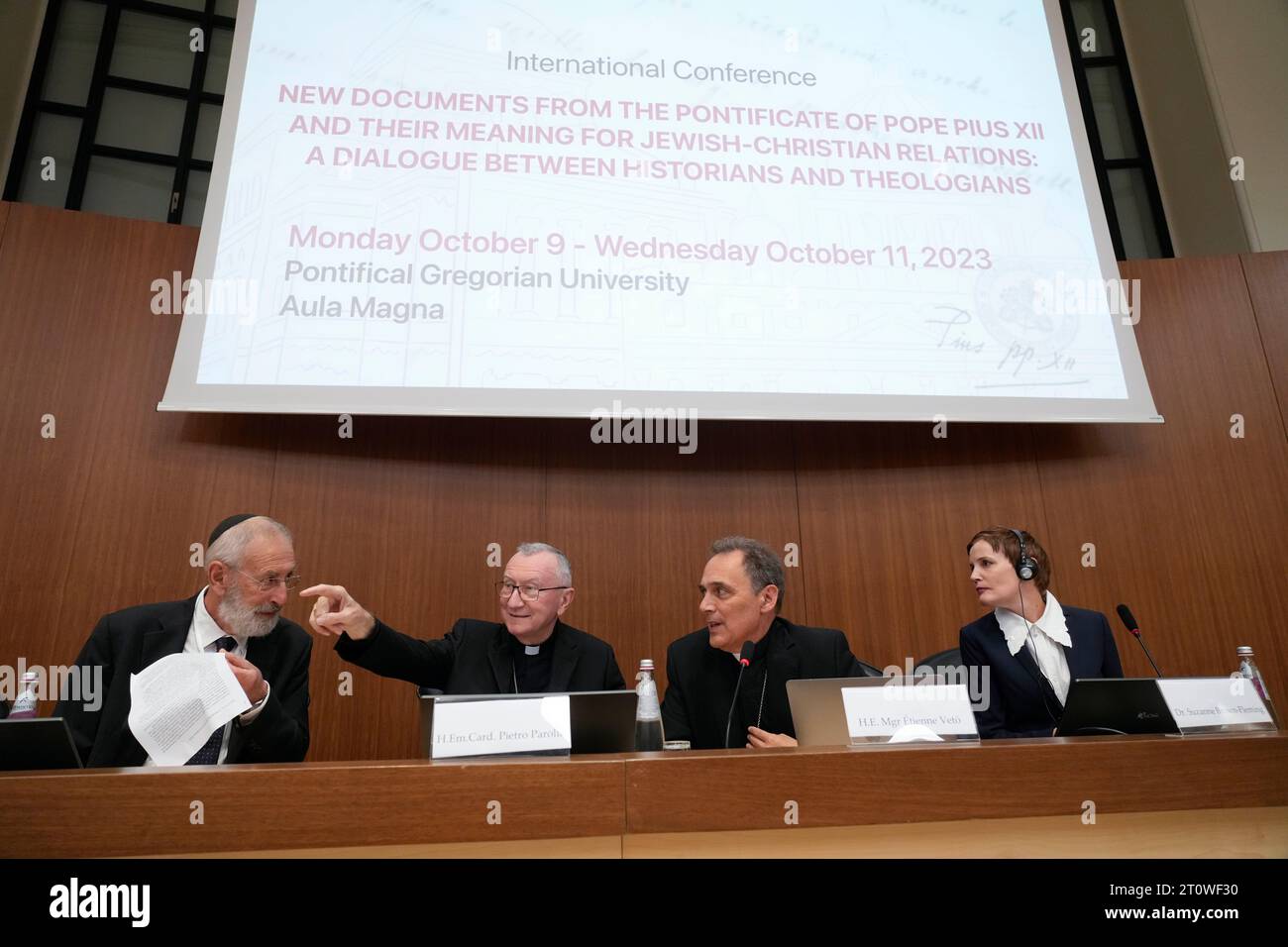 From left, Rome's Chief Rabbi Riccardo Di Segni, Vatican Secretary of ...