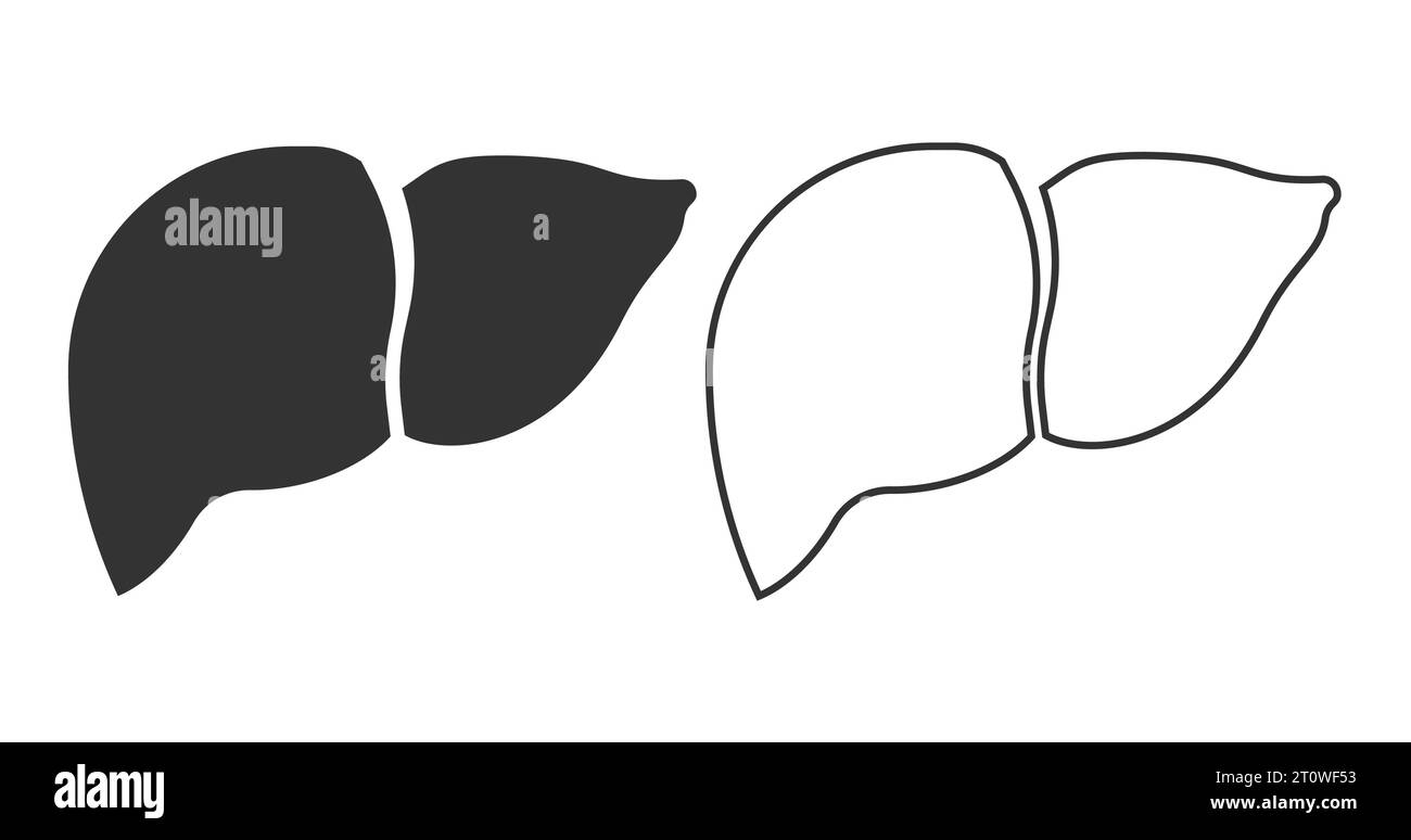 Human liver icon isolated on white background. Vector illustration. Eps ...