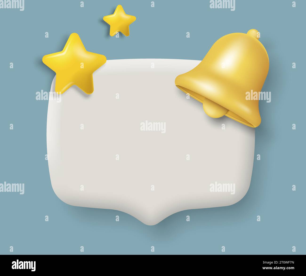 Reminder notification chat bubble with bell isolated on white ...