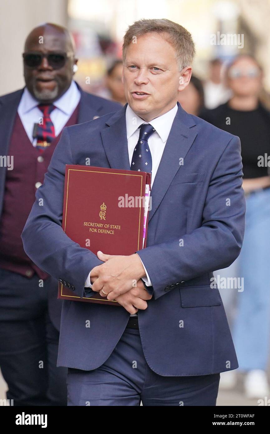 Defence Secretary Grant Shapps arriving at the Cabinet Office in ...