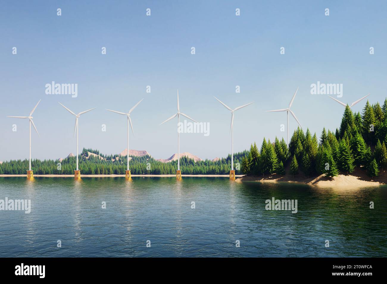 Offshore Wind turbine farms produce electricity from the force of the ...