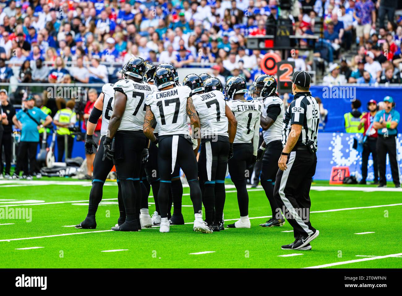 LONDON, UNITED KINGDOM. 08th, Oct 23. Jacksonville Jaguars team ...