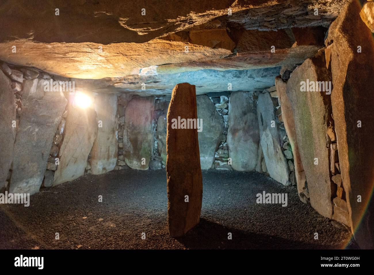 Guernsey, October 1st 2023: Le Dehus Dolmen ancient monument Stock ...