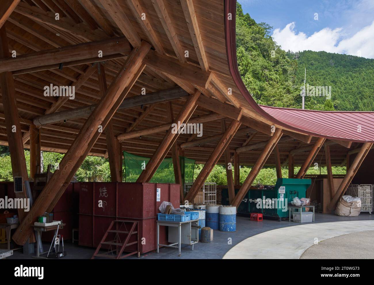 Waste recycling centre. Kamikatsu Zero Waste Centre and Y hotel ...