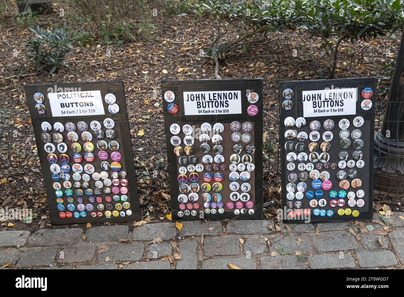 John Lennon flowers fill the Imagine memorial at Strawberry Fields ...