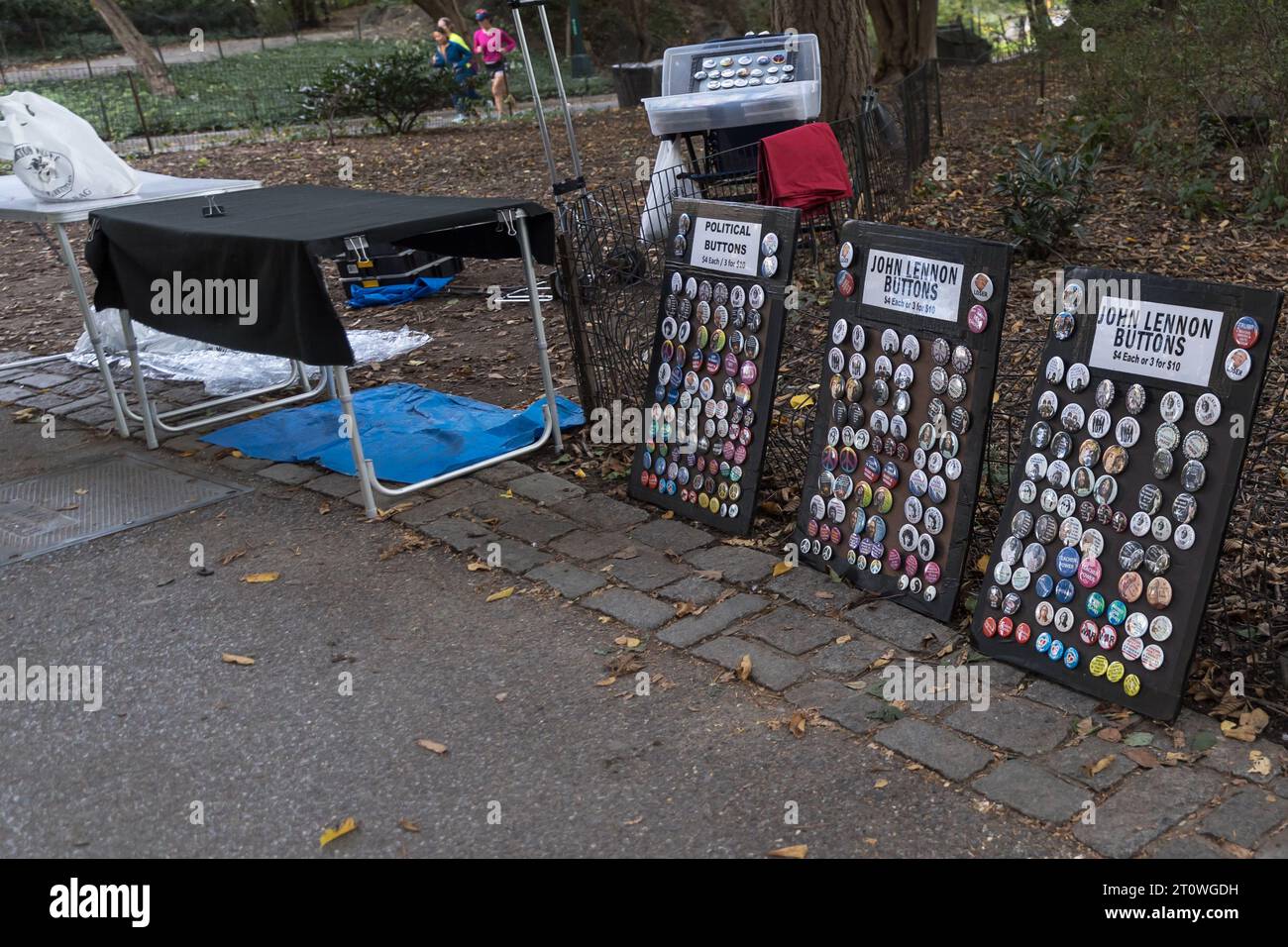 John Lennon flowers fill the Imagine memorial at Strawberry Fields ...