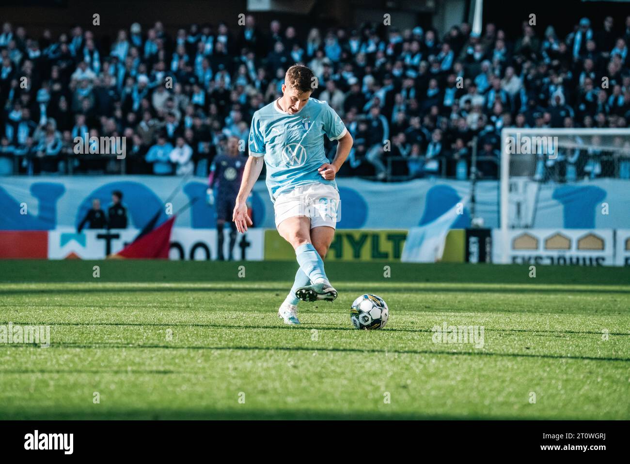 Kalmar, Sweden. 08th, October 2023. Lasse Berg Johnsen (23) of Malmo FF seen during the ...