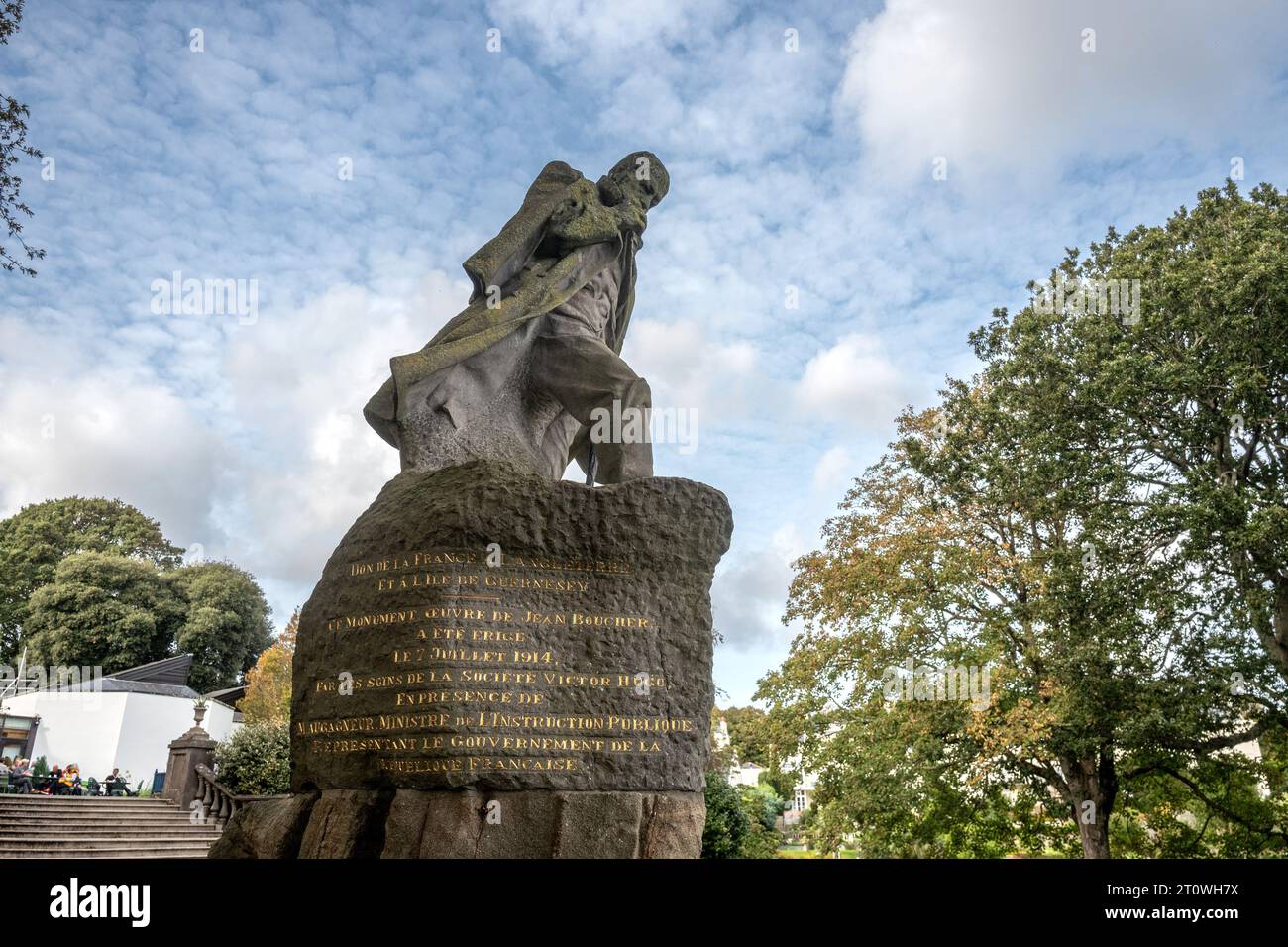 Guernsey, October 4th 2023: Victor Hugo Statue in St Peter Port Stock ...