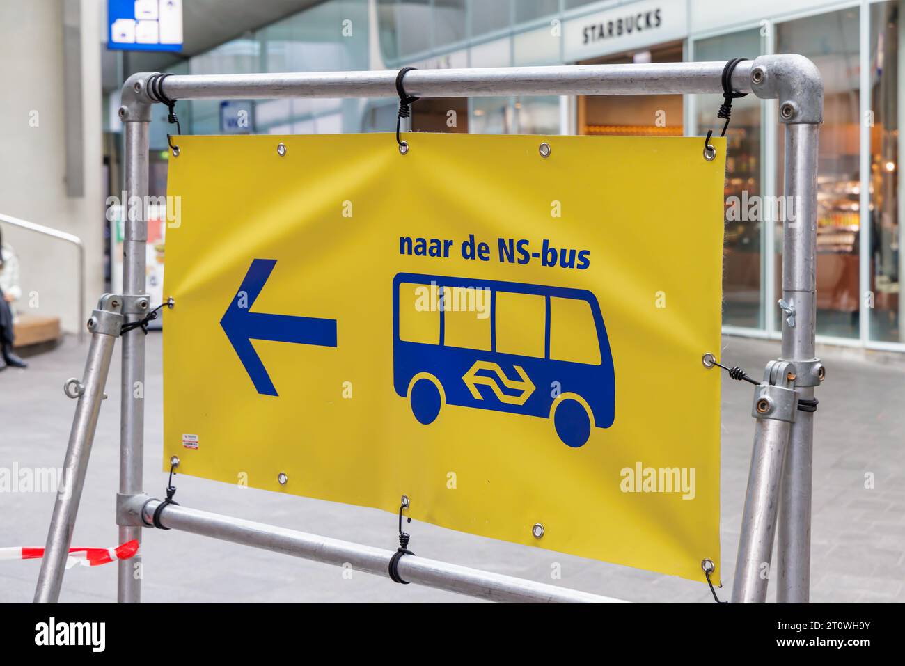 Arnhem, The Netherlands - September 20, 2023: Bus departure route sign ...