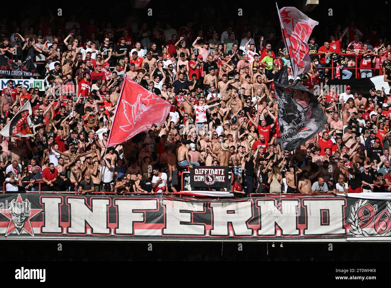 Standard fans and supporters pictured during a football game between ...