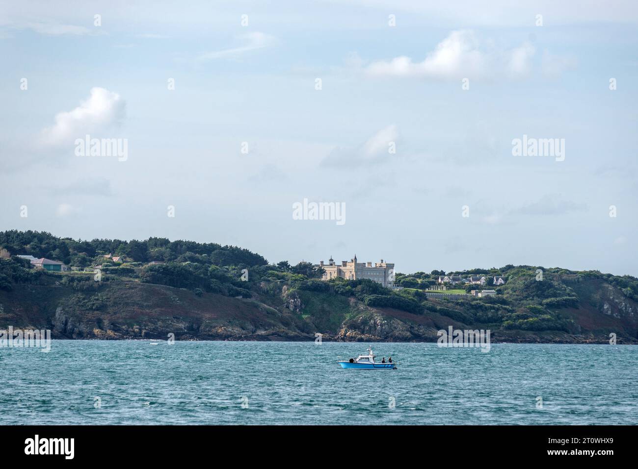 Guernsey, October 5th 2023: Brecqhou Island and Fort Brecqhou Stock ...