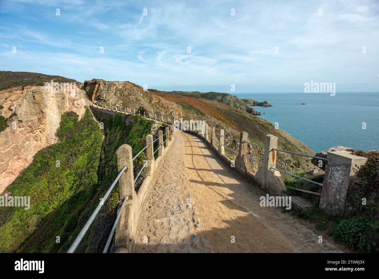 Guernsey, October 5th 2023: La Coupée bridge on Sark Stock Photo - Alamy