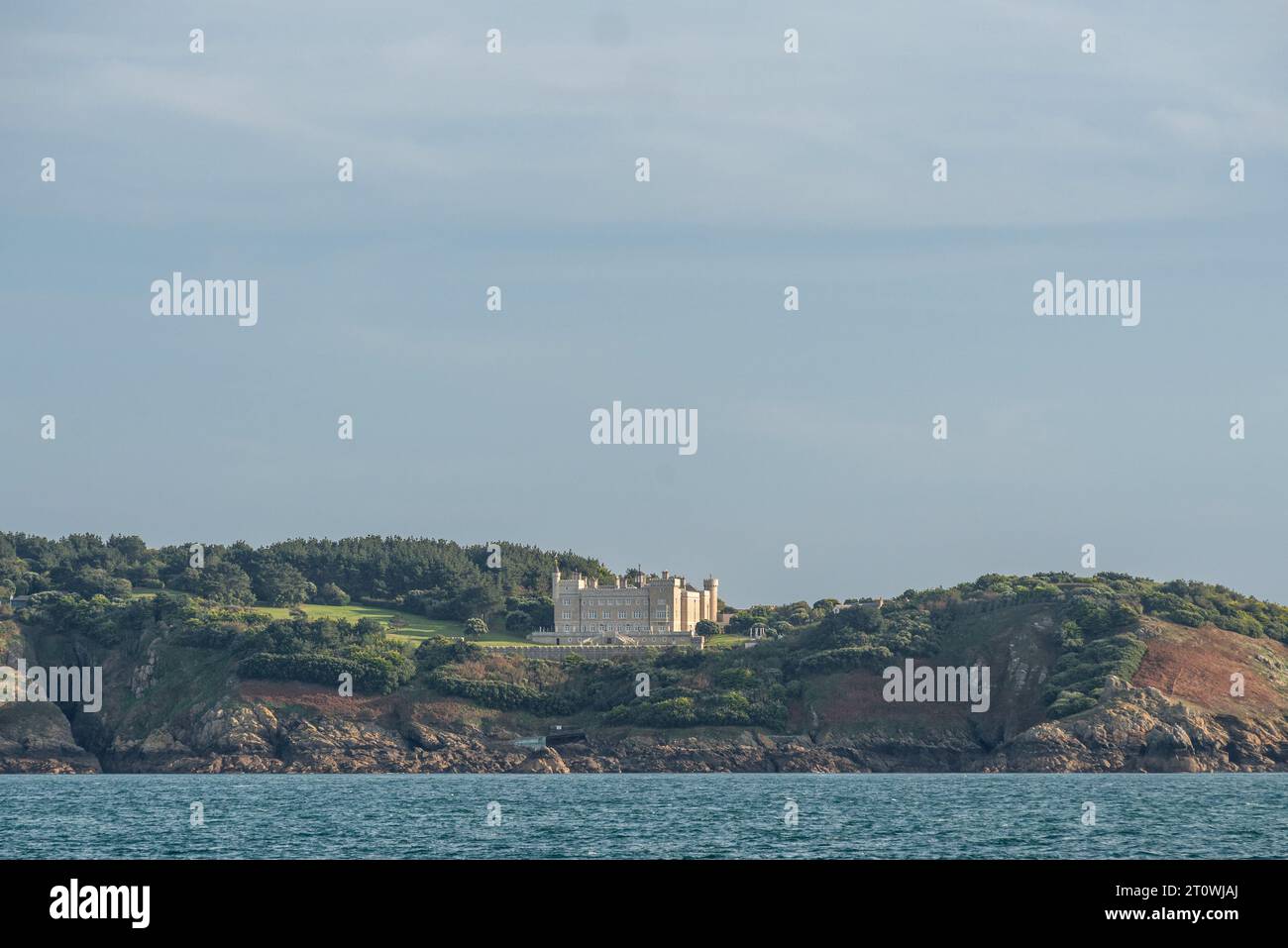 Guernsey, October 5th 2023: Brecqhou Island and Fort Brecqhou Stock ...