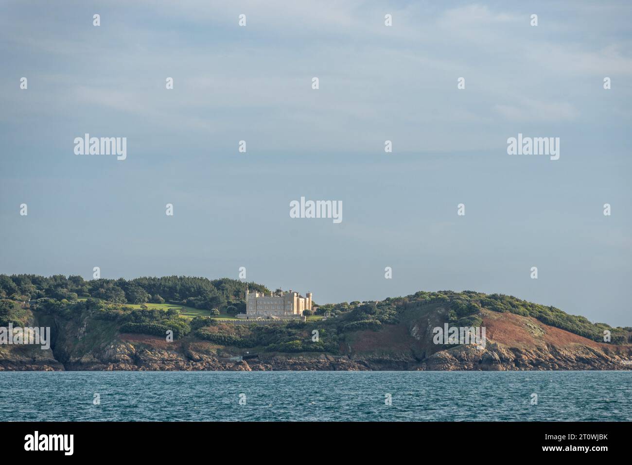 Guernsey, October 5th 2023: Brecqhou Island and Fort Brecqhou Stock ...