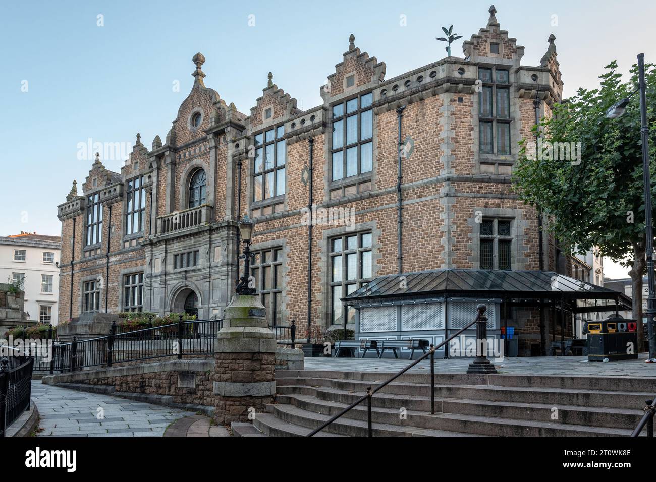 Guernsey, October 6th 2023: The Old Market building in St Peter Port ...