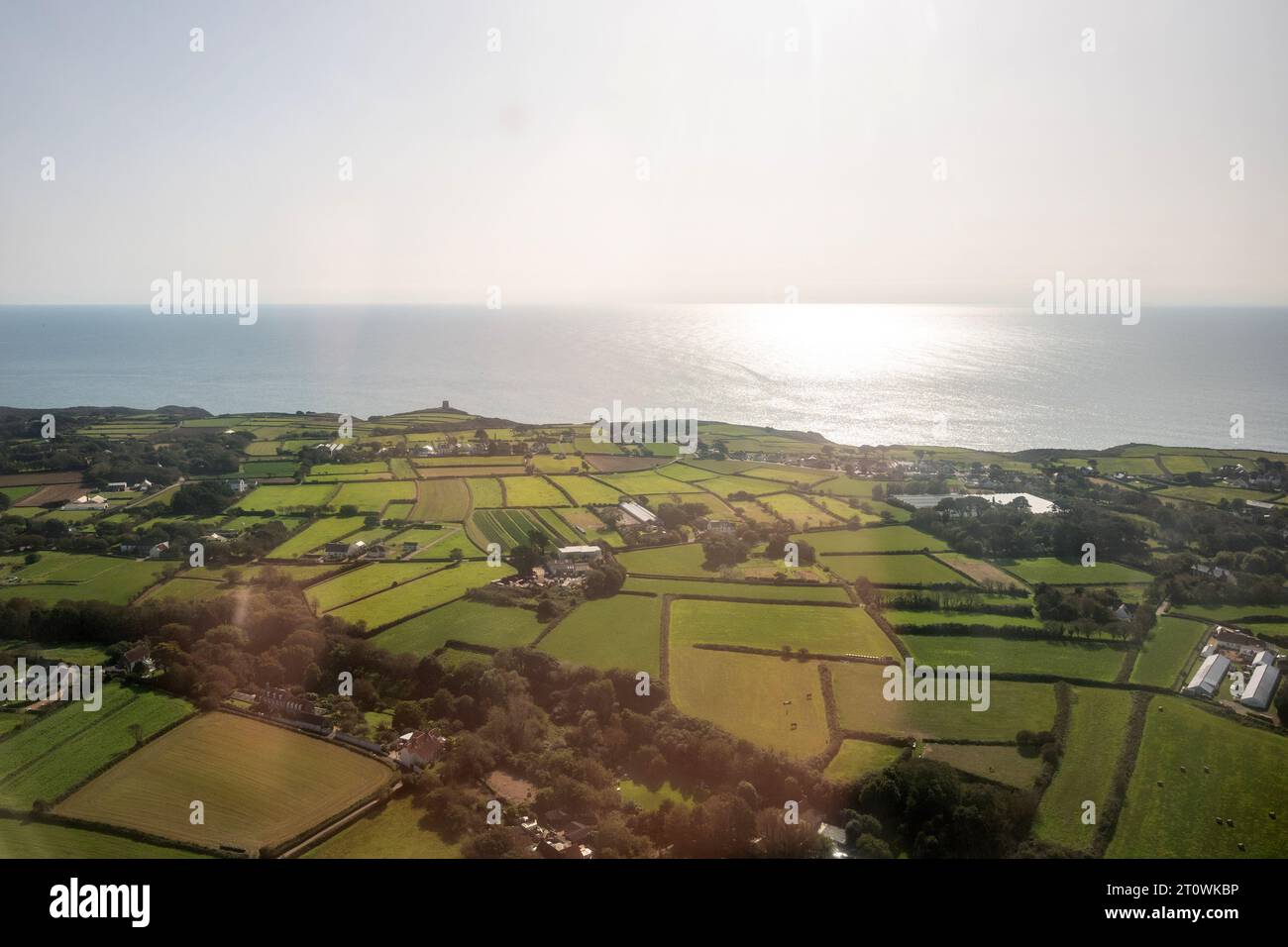 Guernsey, October 7th 2023: Aerial view of Guernsey Stock Photo - Alamy
