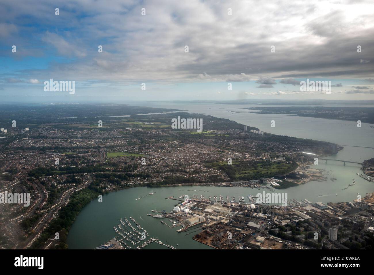 Southampton, September 30th 2023: Aerial view of the city of ...