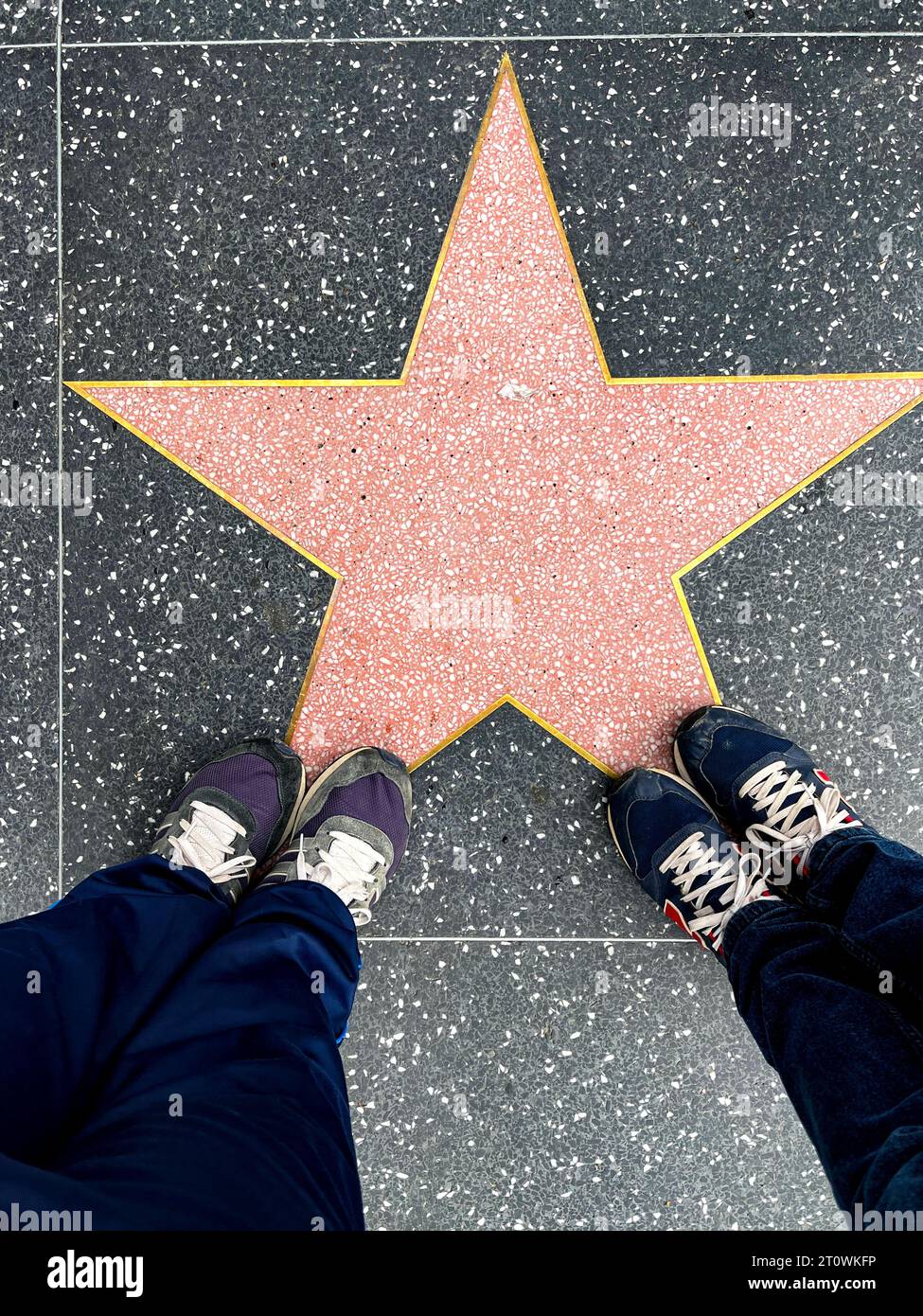 Two feet on a star on the Los Angeles walk of fame, this is a place ...