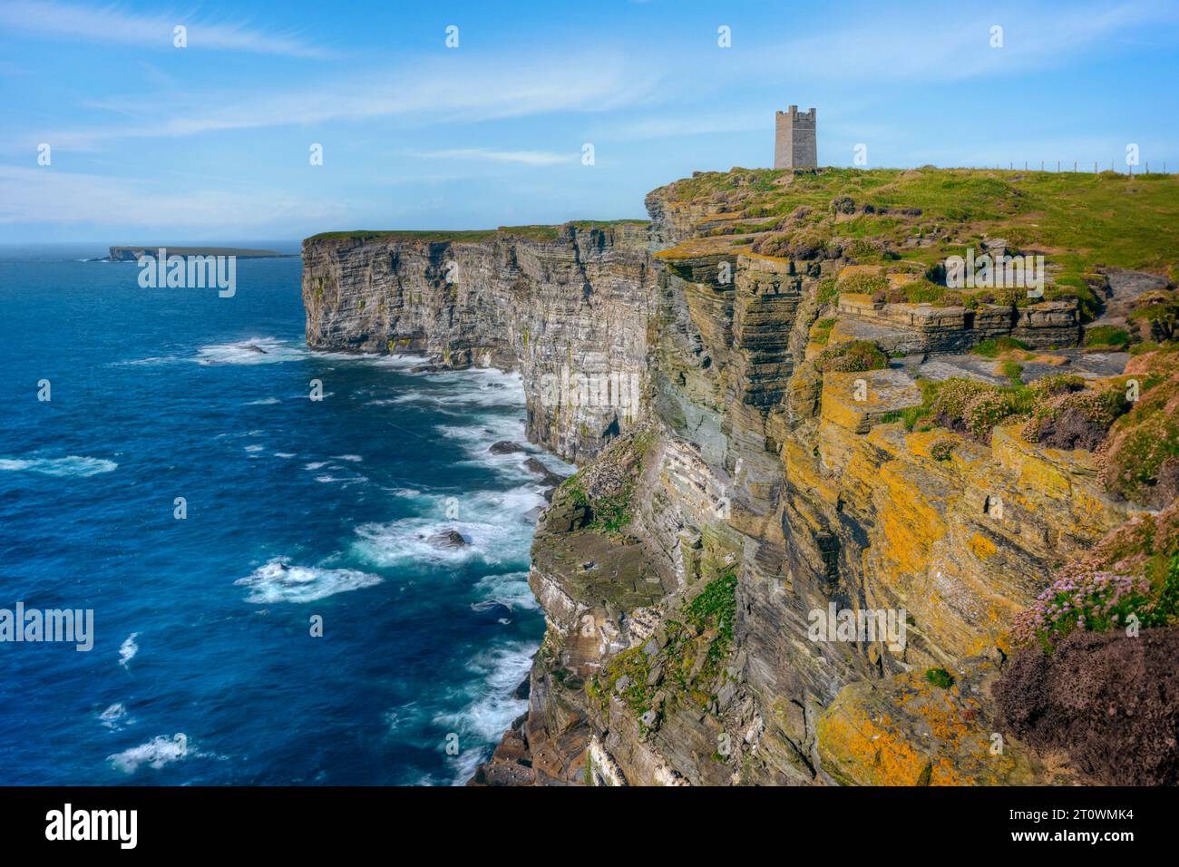 Marwick Head and the Kitchener Memorial in Orkney, Scotland Stock Photo ...