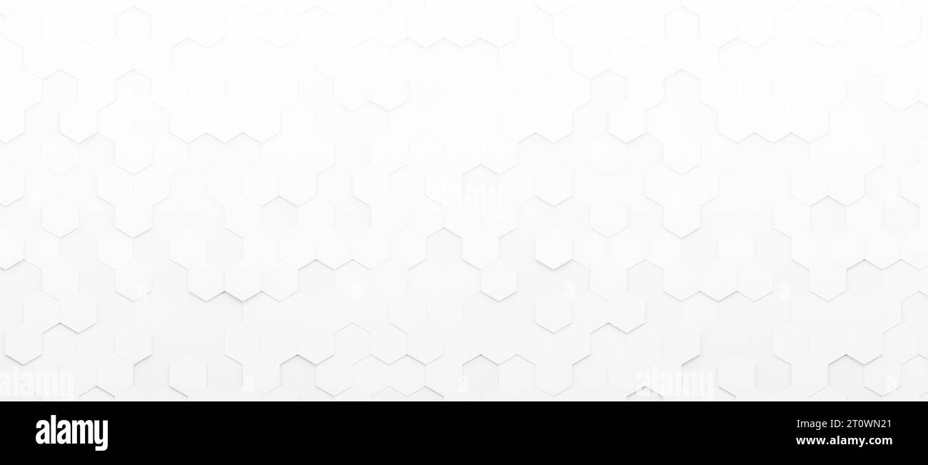 White hexagonal background, abstract futuristic hexagons geometric ...
