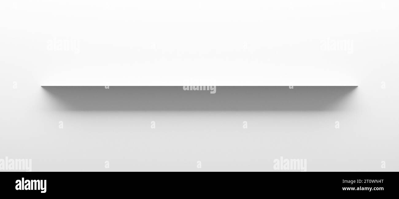 Abstract white minimal background with single horizontal straight line ...