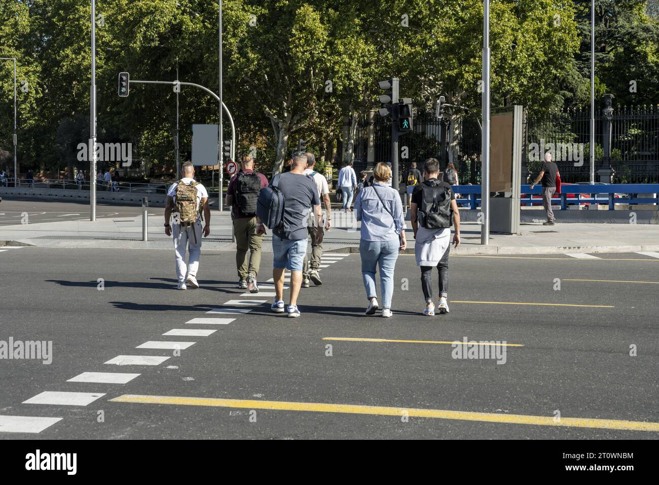 Crosswalk street scene people walking hi-res stock photography and ...