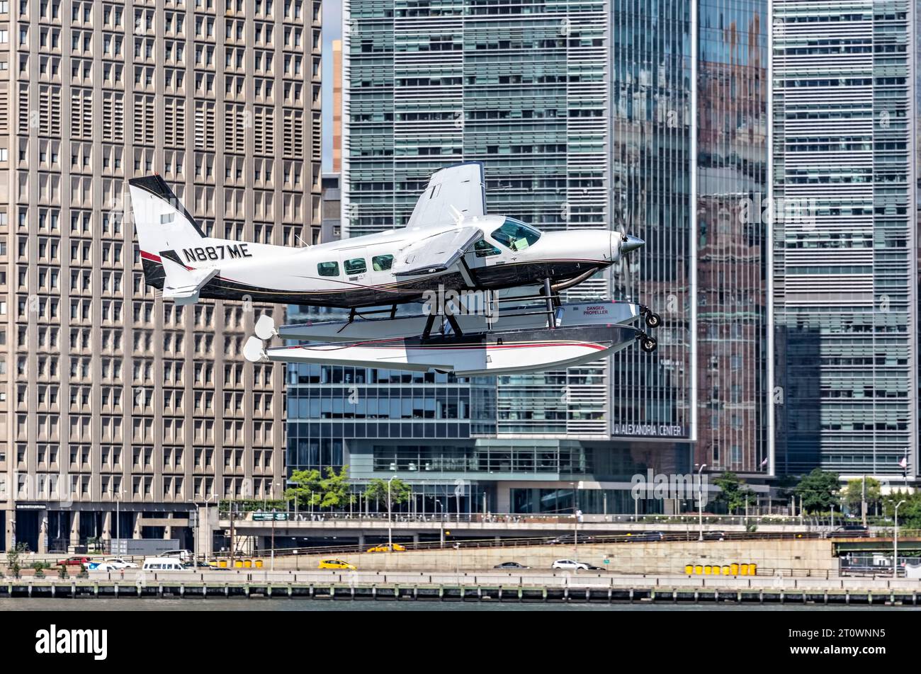 Float planes take off and land in the East River where Brooklyn meets ...