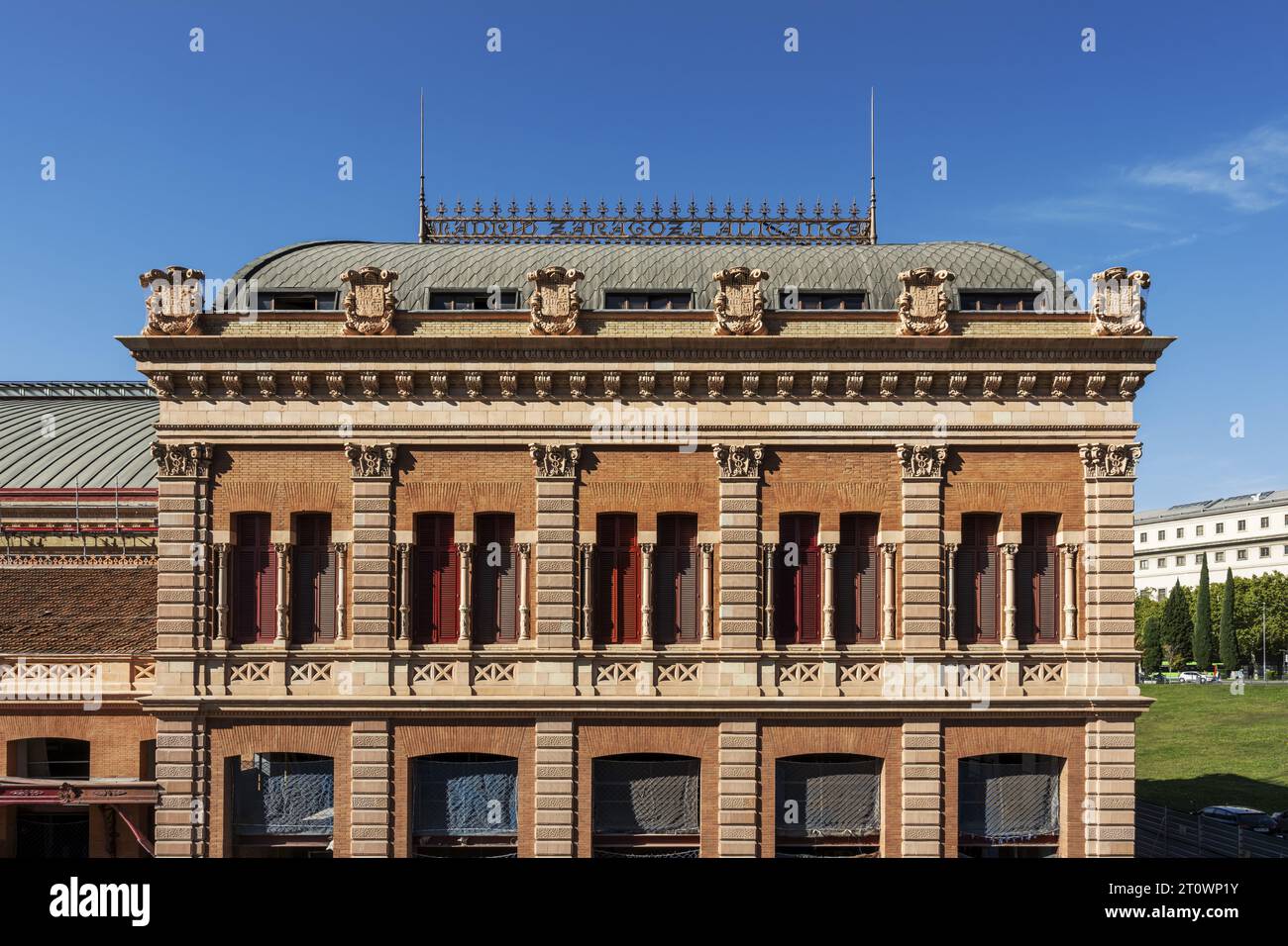 Annex building to the vintage Atocha train station Stock Photo - Alamy